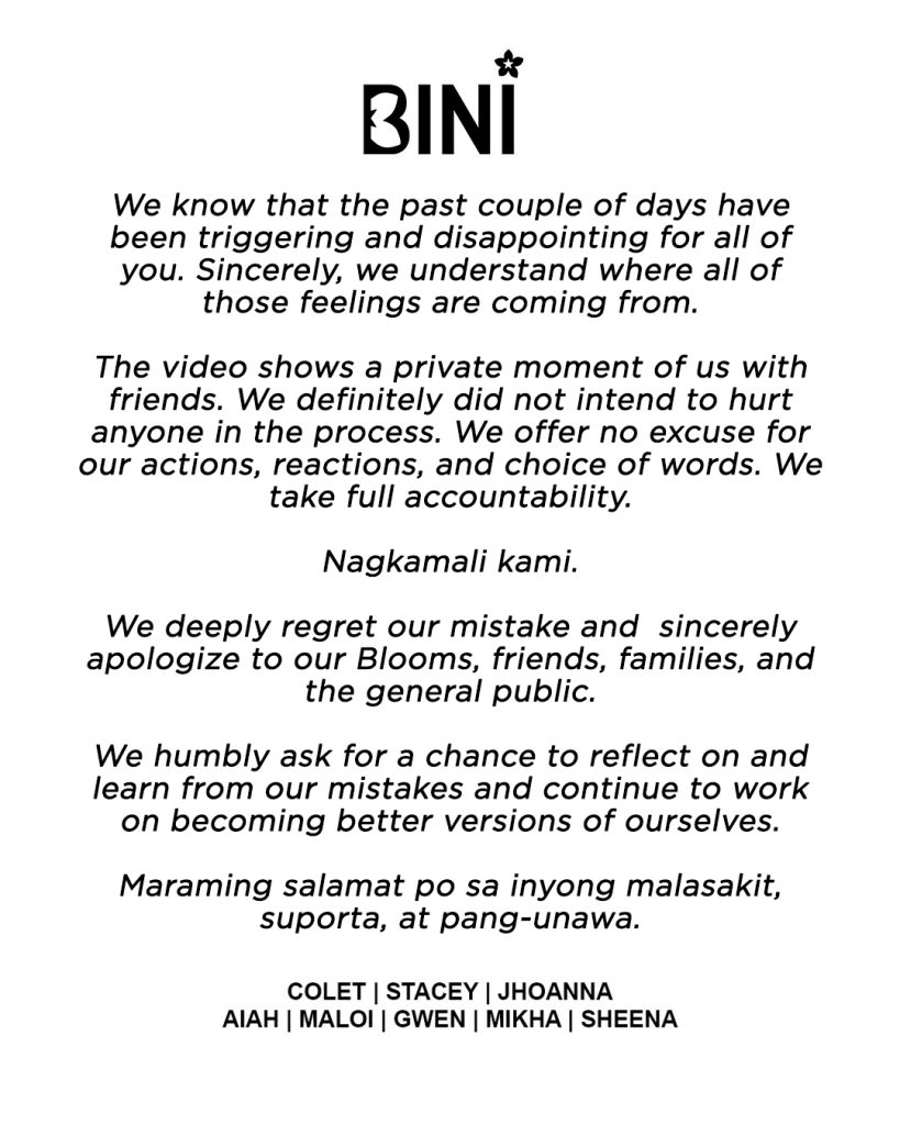 BINI, Ethan David, and Shawn Castro Issue Apologies Over Viral Video ...